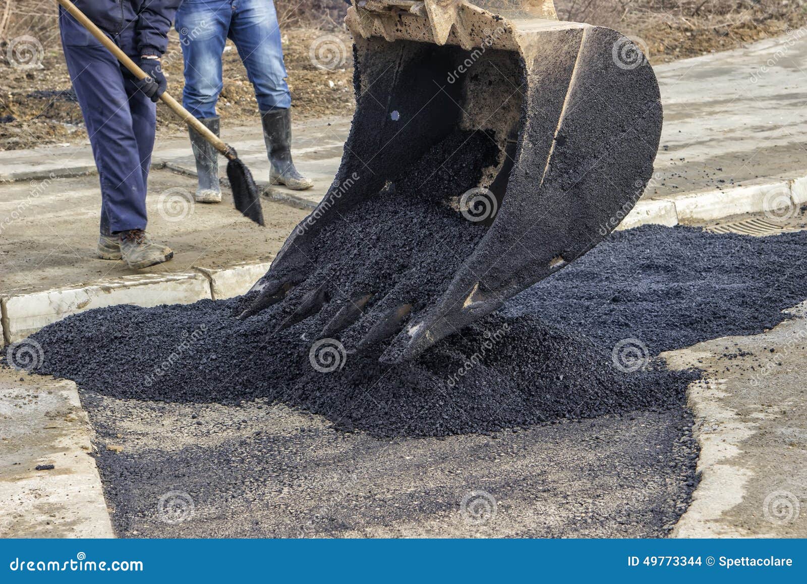 Detail of road patching stock photo. Image of roadwork - 49773344