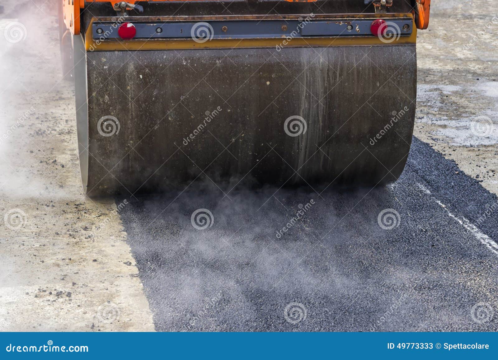 Detail of Road Roller during Asphalt Patching Works 2 Stock Image ...