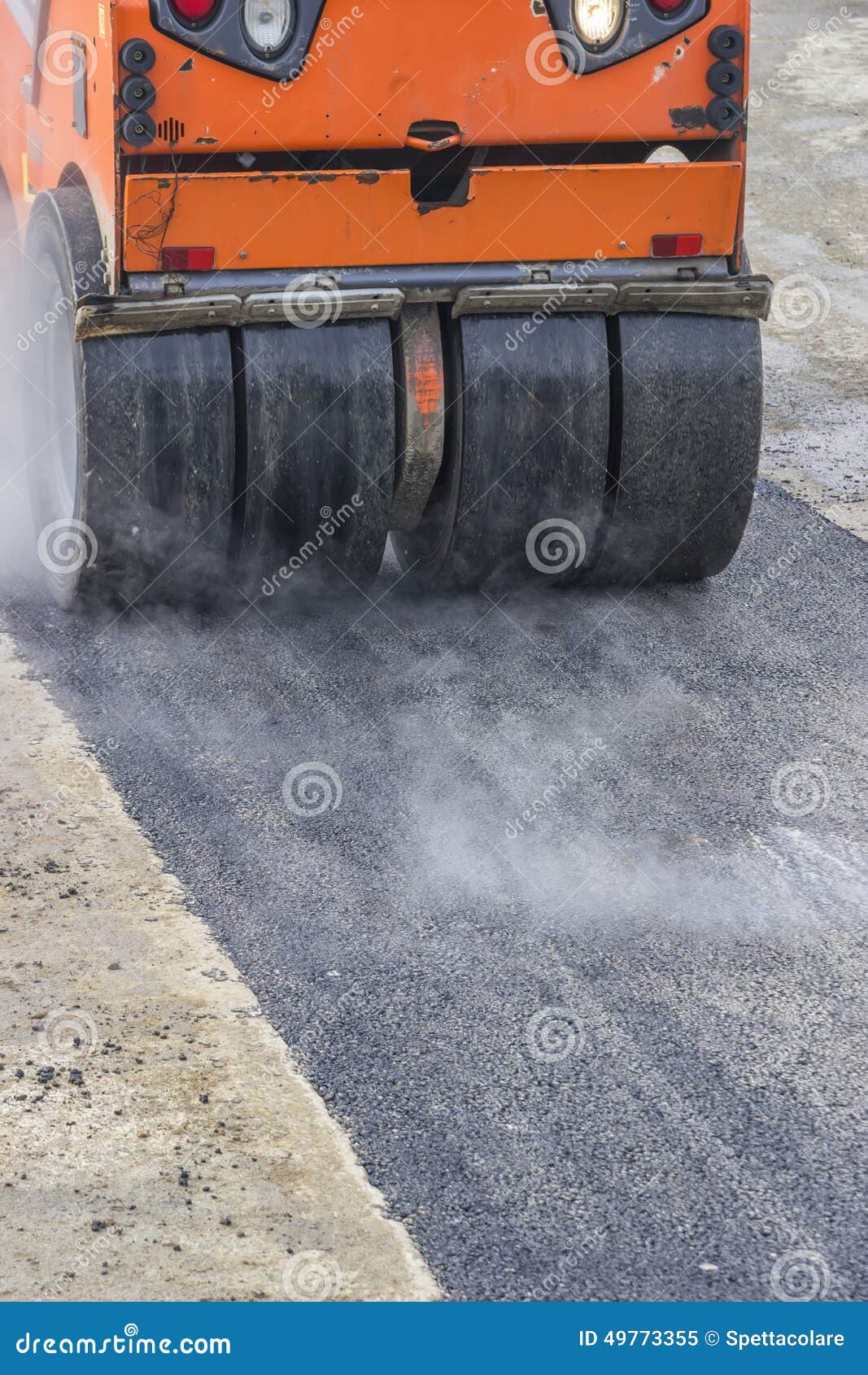 Detail of Road Roller during Asphalt Patching Works 3 Stock Image ...