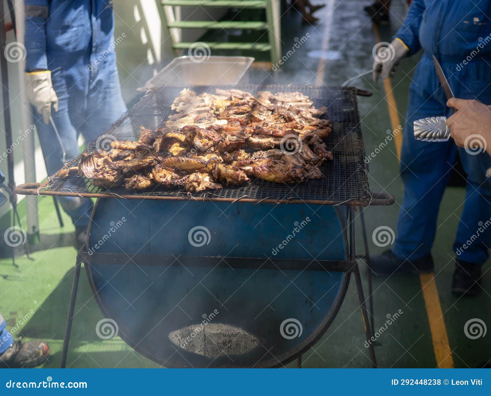 Detail of Roasted Meat on Top a Barbeque Stock Photo - Image of meal ...