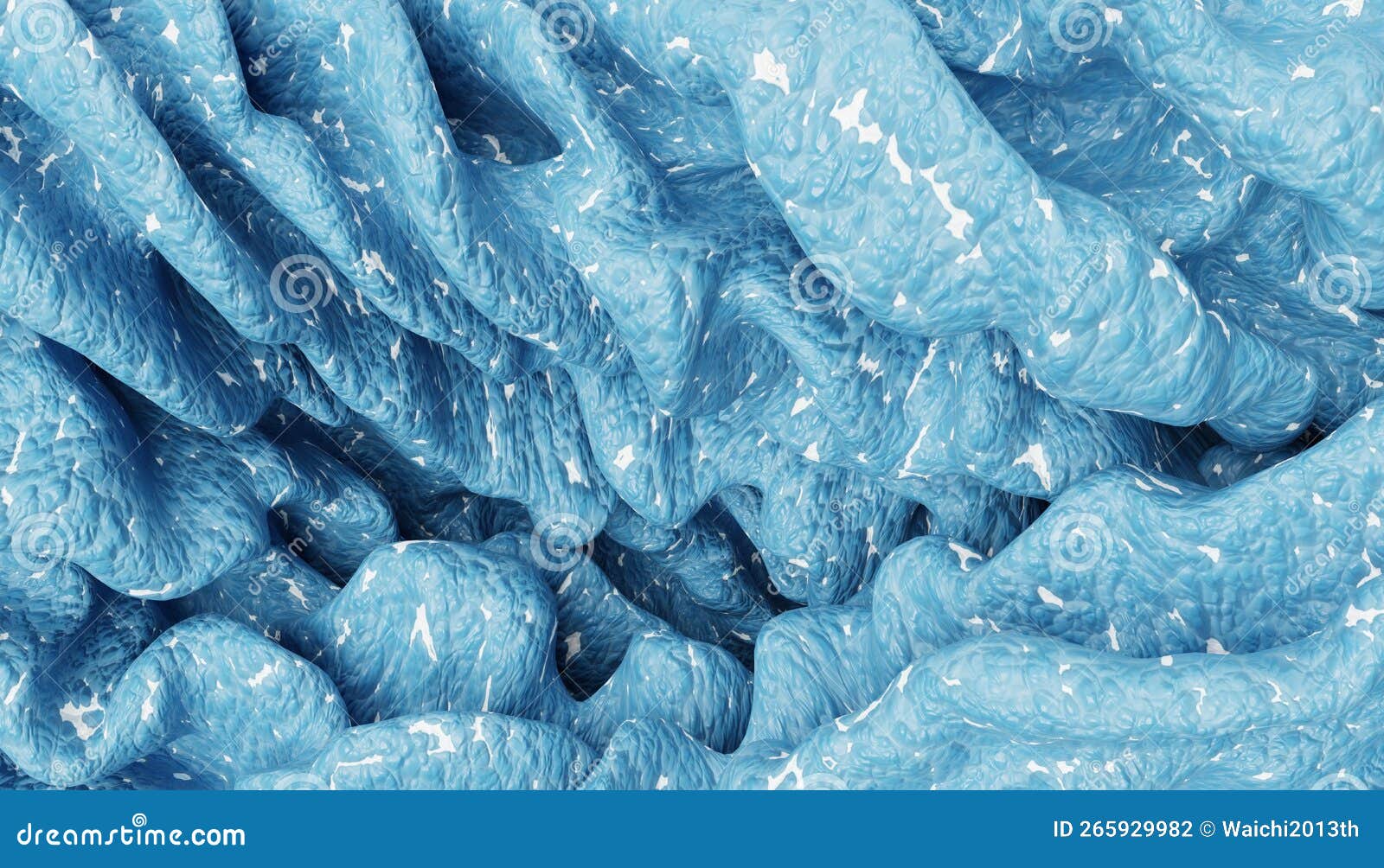 Detail of a Rock with Variants of Blue. Rock Full of Curves and Smooth ...