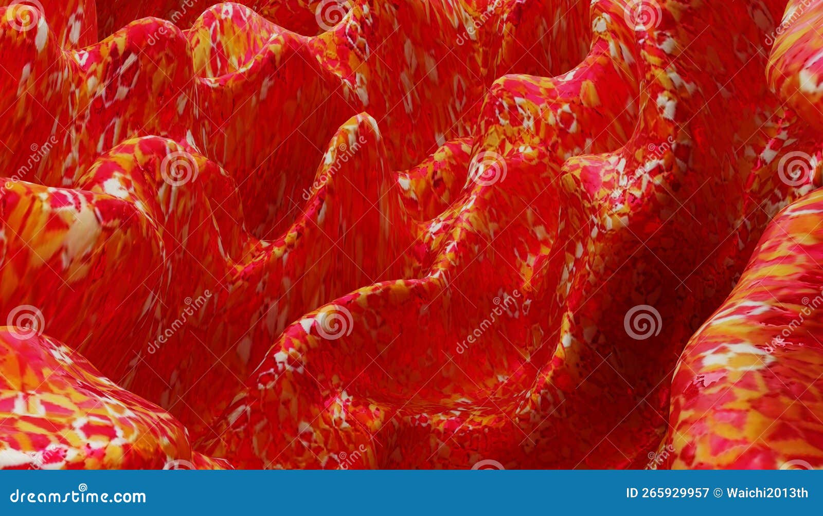 Detail of a Rock with Variants of Red. Rock Full of Curves and Smooth ...
