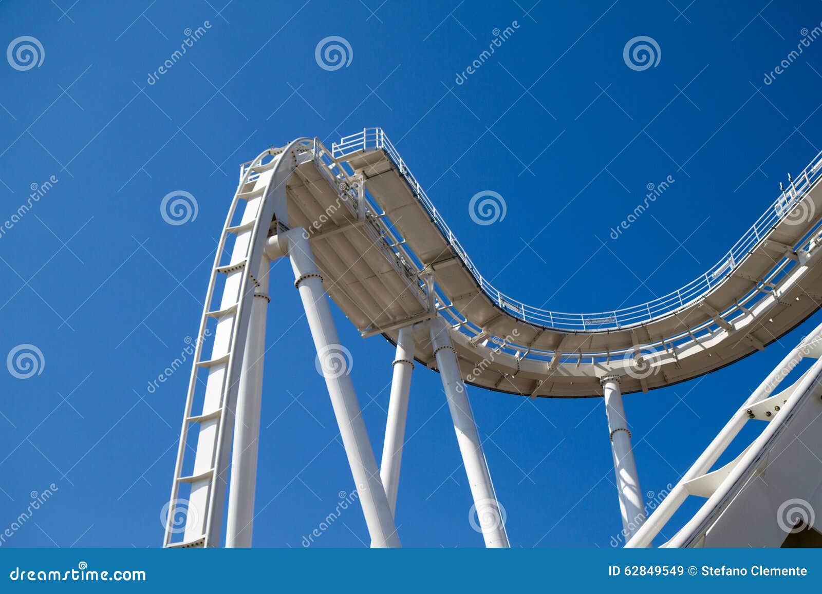 Detail of roller coaster stock image. Image of vacation - 62849549