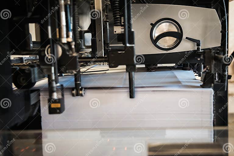 Detail of Rollers in Offset Printing Machine Stock Image - Image of ...