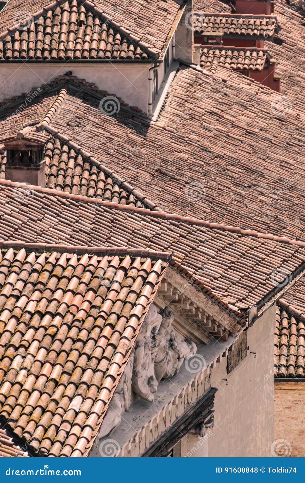 Detail of the Roofs of a Medieval Village. Stock Photo - Image of ...