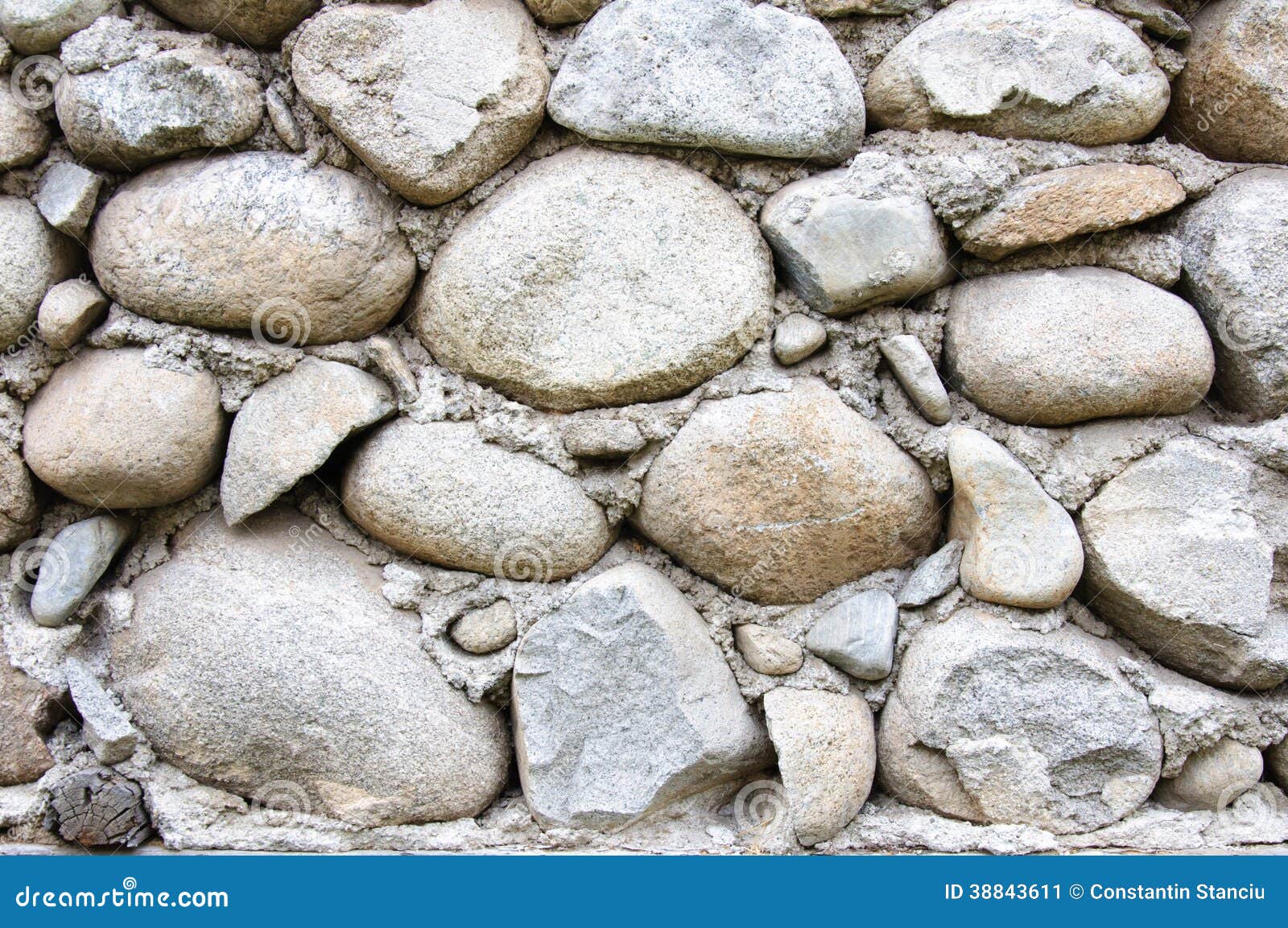 Detail of Round Stones and Cement Wall Stock Image - Image of pieces ...