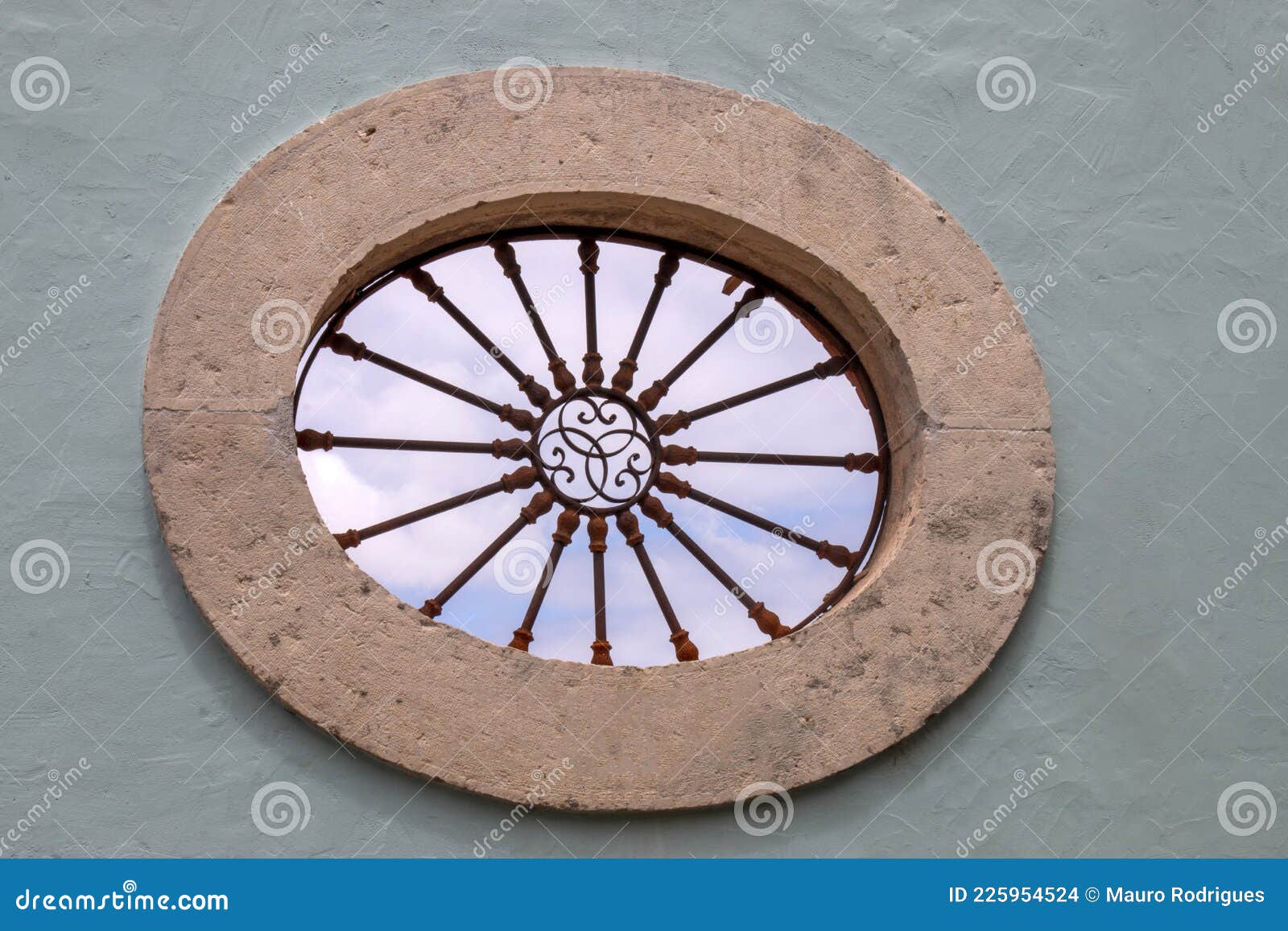 Detail of round window stock photo. Image of urban, architecture ...