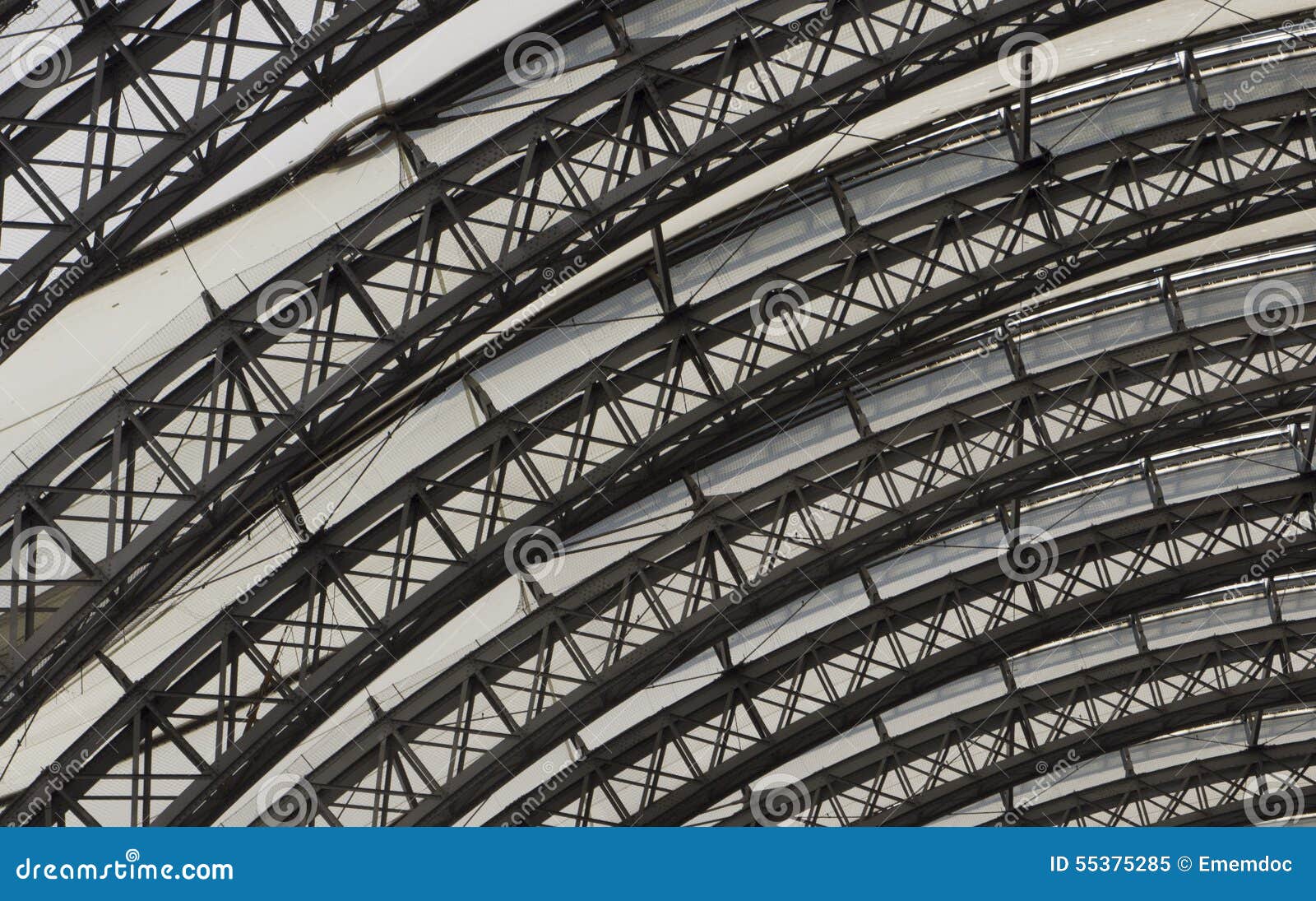Detail of Rounded Ceiling with Support Beams Stock Image - Image of ...