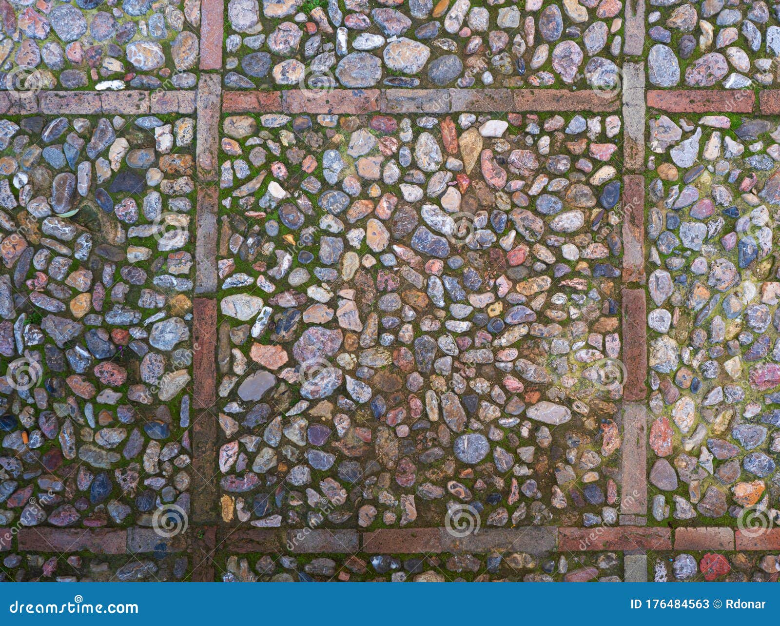 Detail of Rounded Stones Set into Original Pavement Stock Image - Image ...