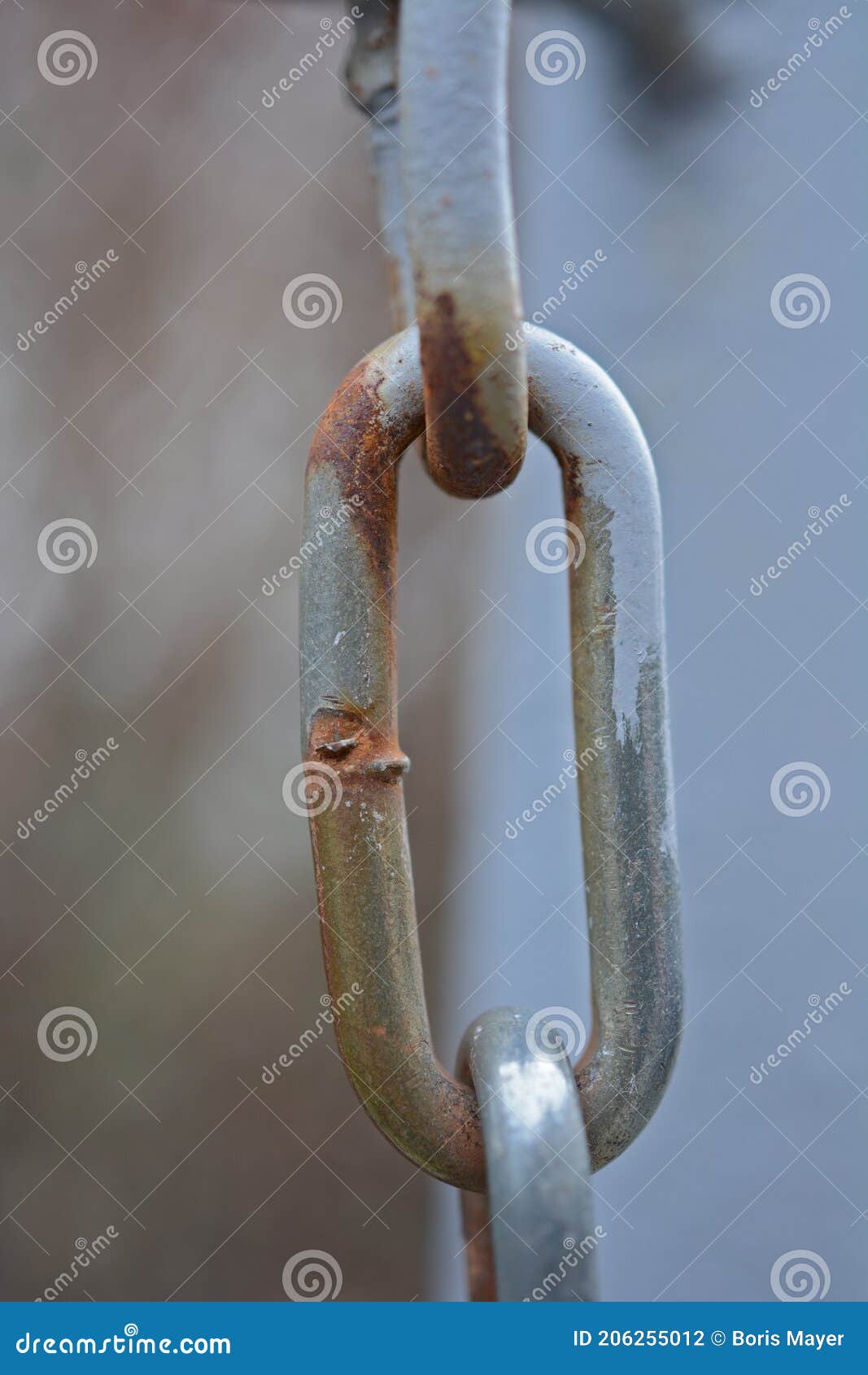 Detail of a Rusty Chain Link Stock Photo - Image of close, tether ...