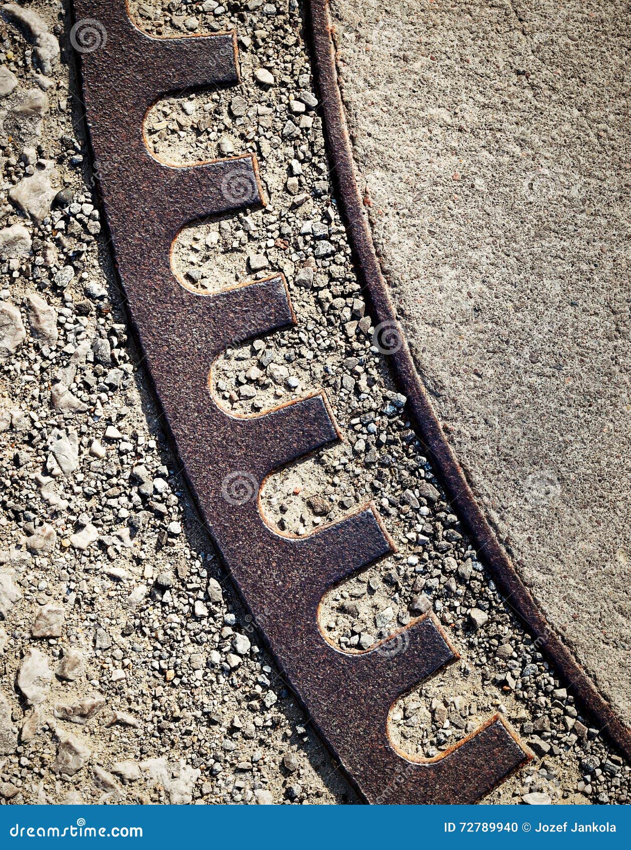 Detail Rusty Iron Round Concreted Stock Photo - Image of circle, rough ...