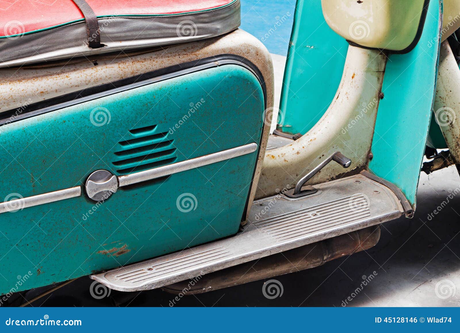 Detail of the Rusty Old Scooter Stock Photo - Image of equipment, metal ...