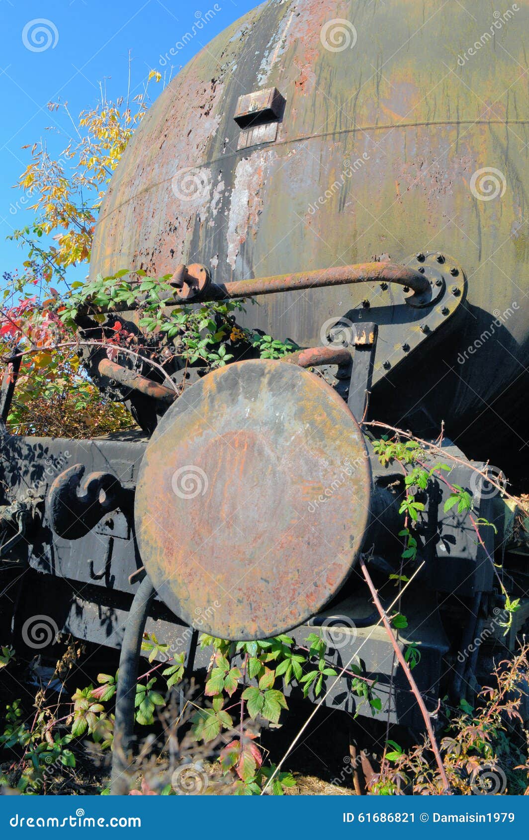 Detail of an rusty wagon stock image. Image of railways - 61686821