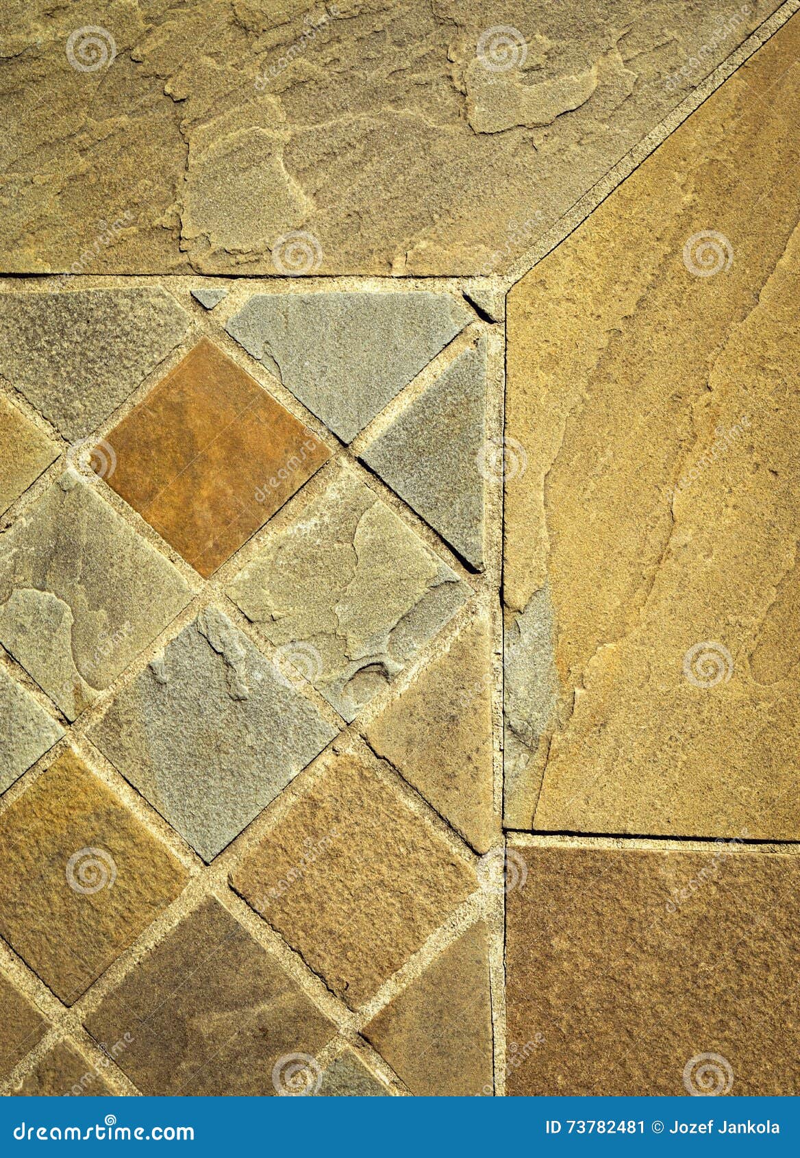 Detail Sandstone Square Stone Tiles Stock Image - Image of tiled ...