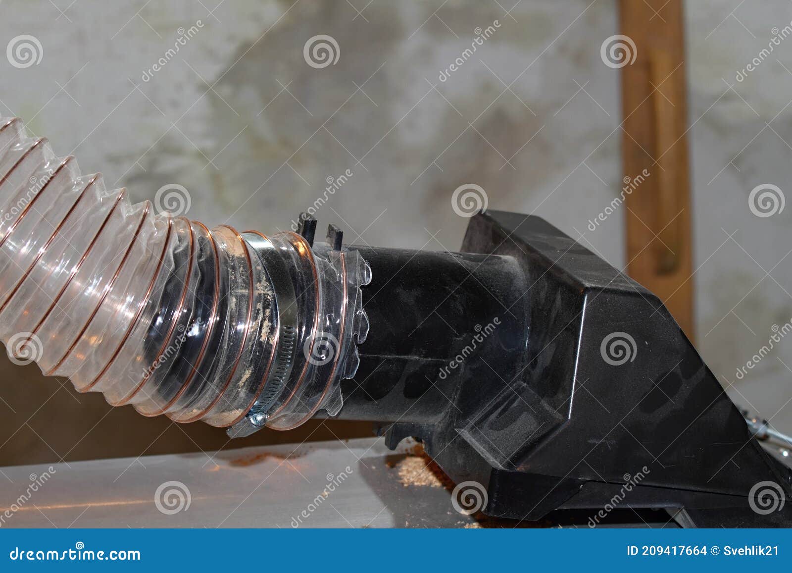Detail of Sawdust Extractor at the Workshop Stock Photo - Image of ...