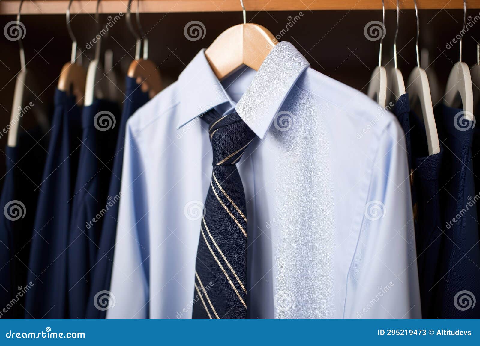 Detail of a School Uniform on a Hanger Stock Image - Image of neatness ...