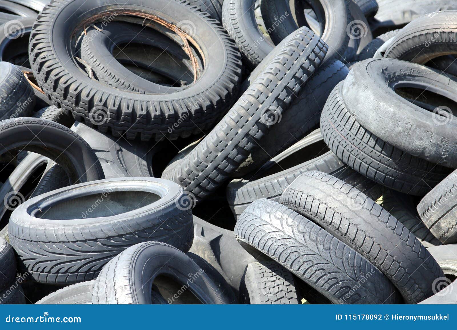 Scrap tire dump stock photo. Image of recycling, nagged - 115178092