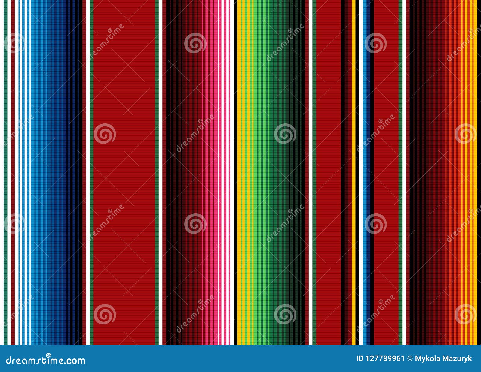 Mexican Rug Pattern. Serape Stripes Vector Stock Vector - Illustration ...