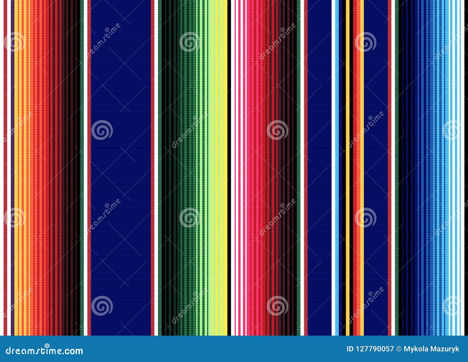 Mexican Rug Pattern. Serape Stripes Vector Stock Vector - Illustration ...