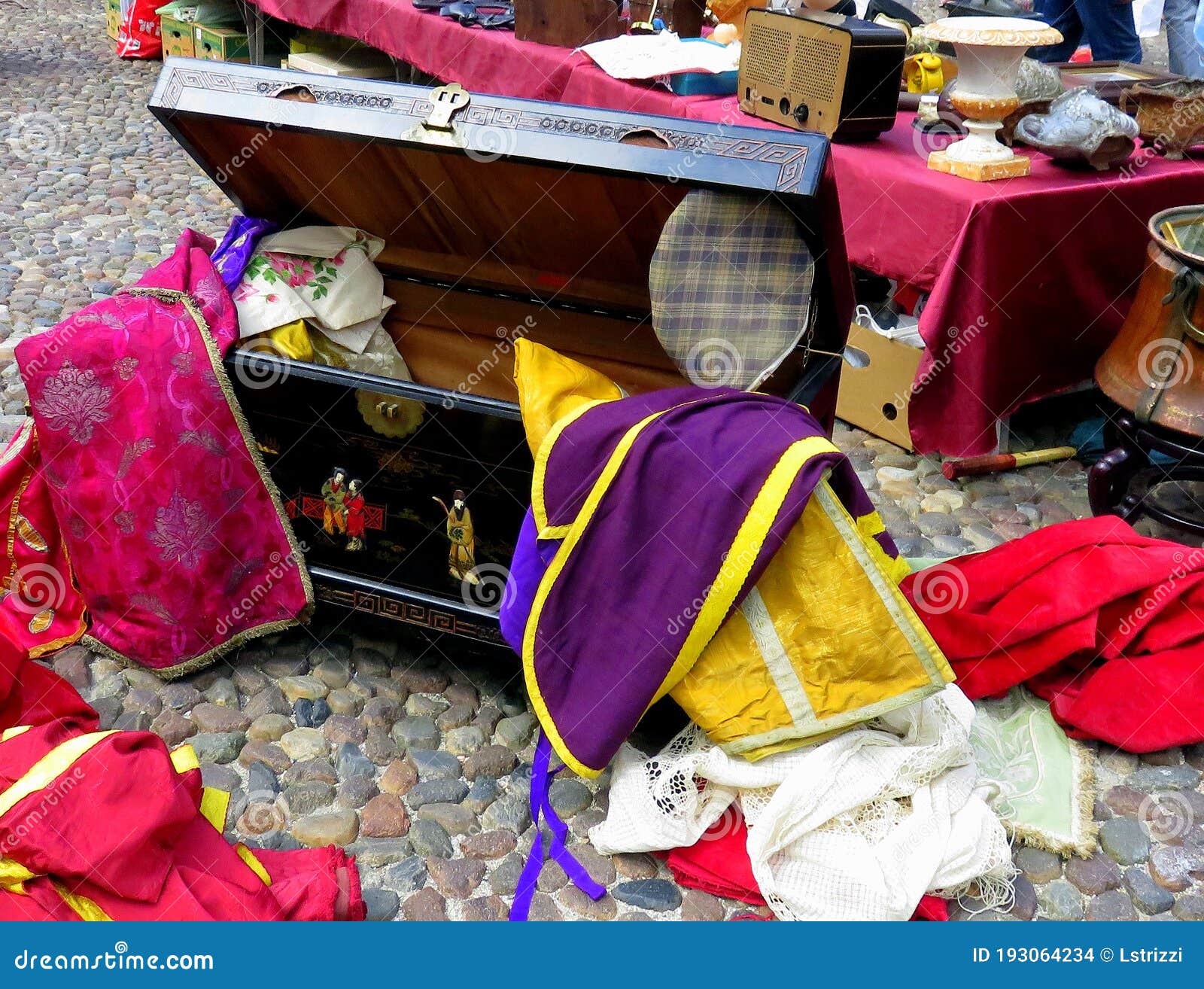 Second Hand Market for Clothes and Junk Stock Photo - Image of dress ...