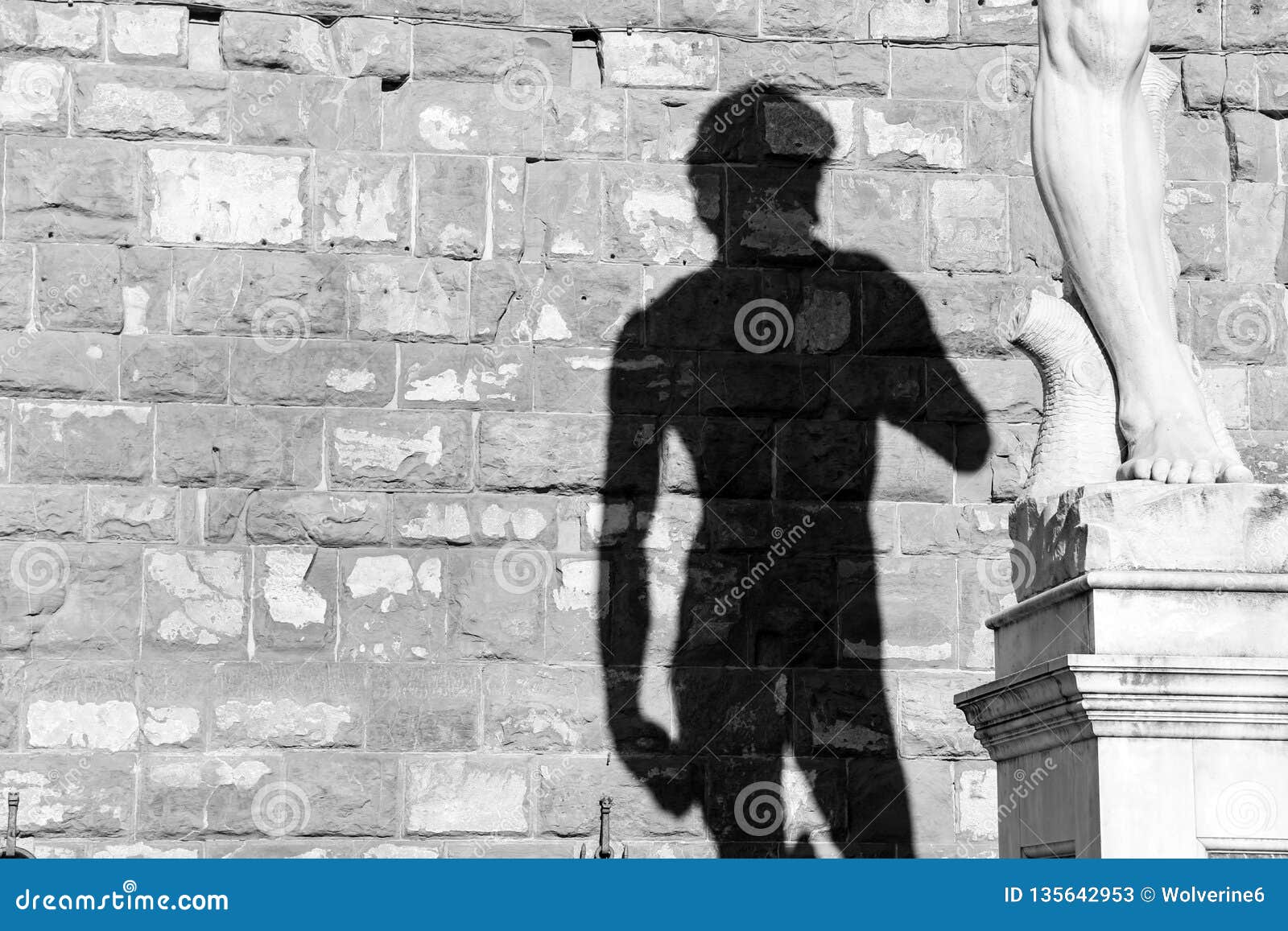 Shadow Of The David Statue From Michelangelo Editorial Photo ...