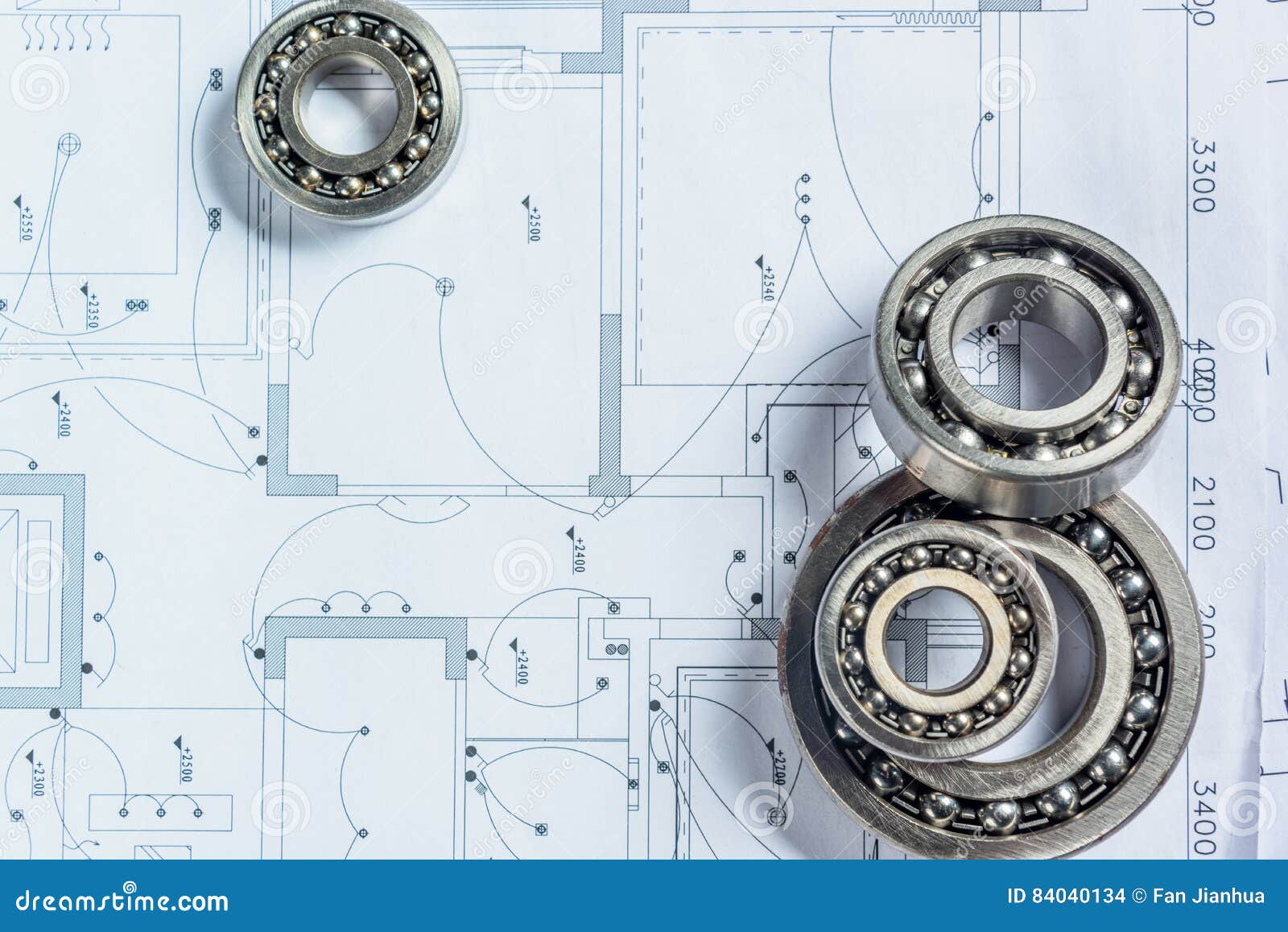 Detail Shot of Architectural Blueprint Stock Photo - Image of ...