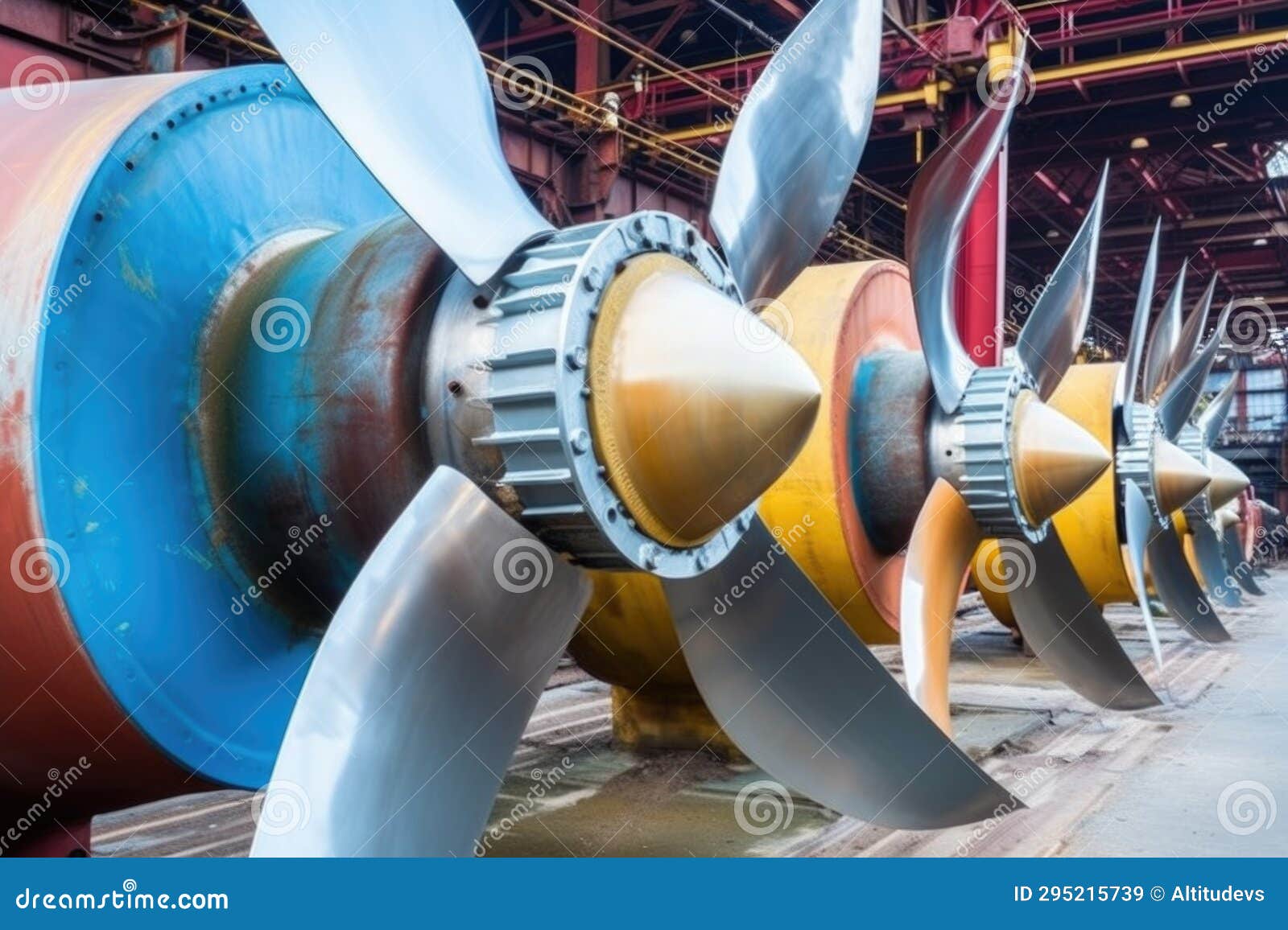 Detail Shot of Cargo Ships Propeller at a Dockyard Stock Illustration ...