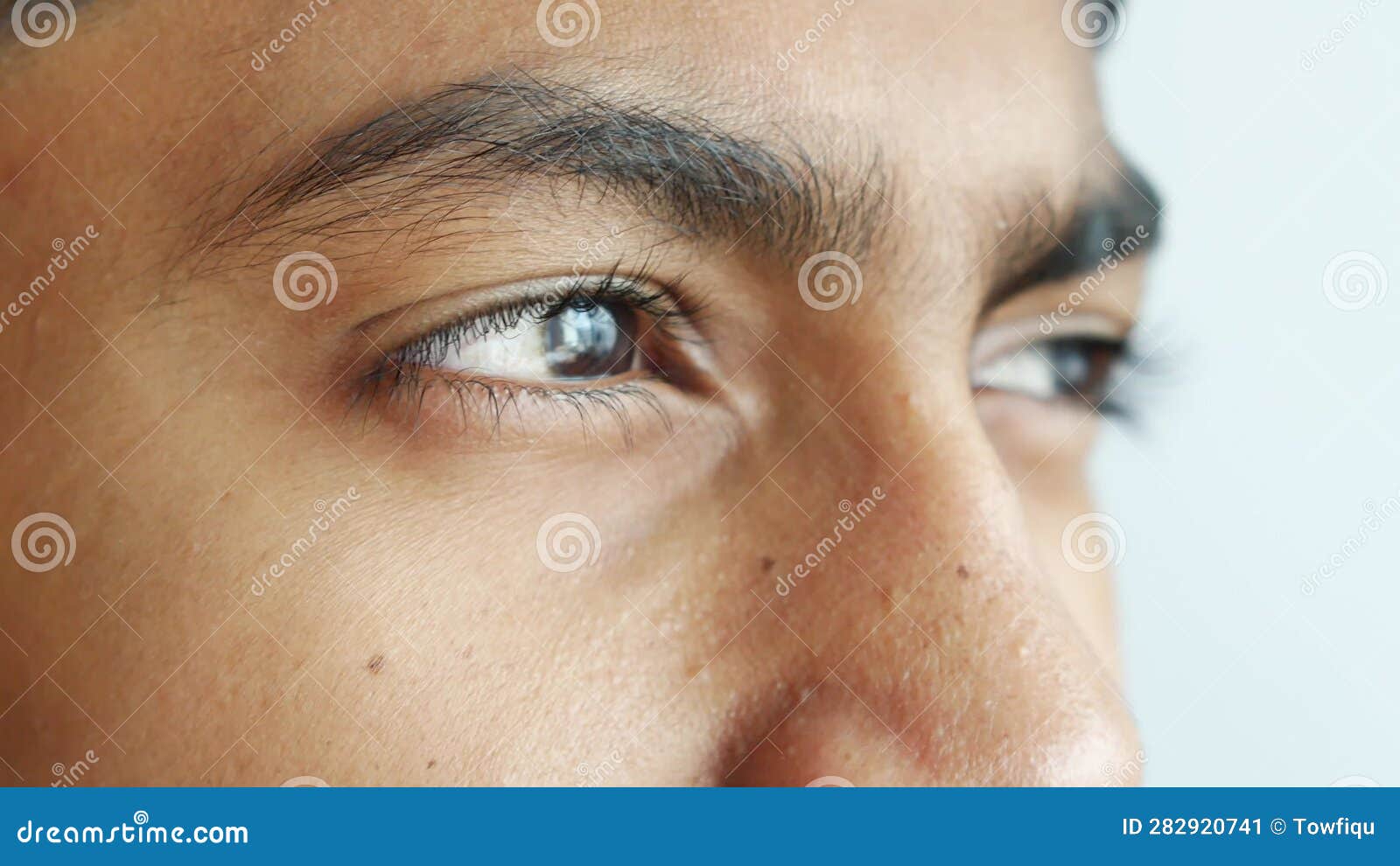 Detail Shot of Young Man Eye Stock Video - Video of makeup, blue: 282920741