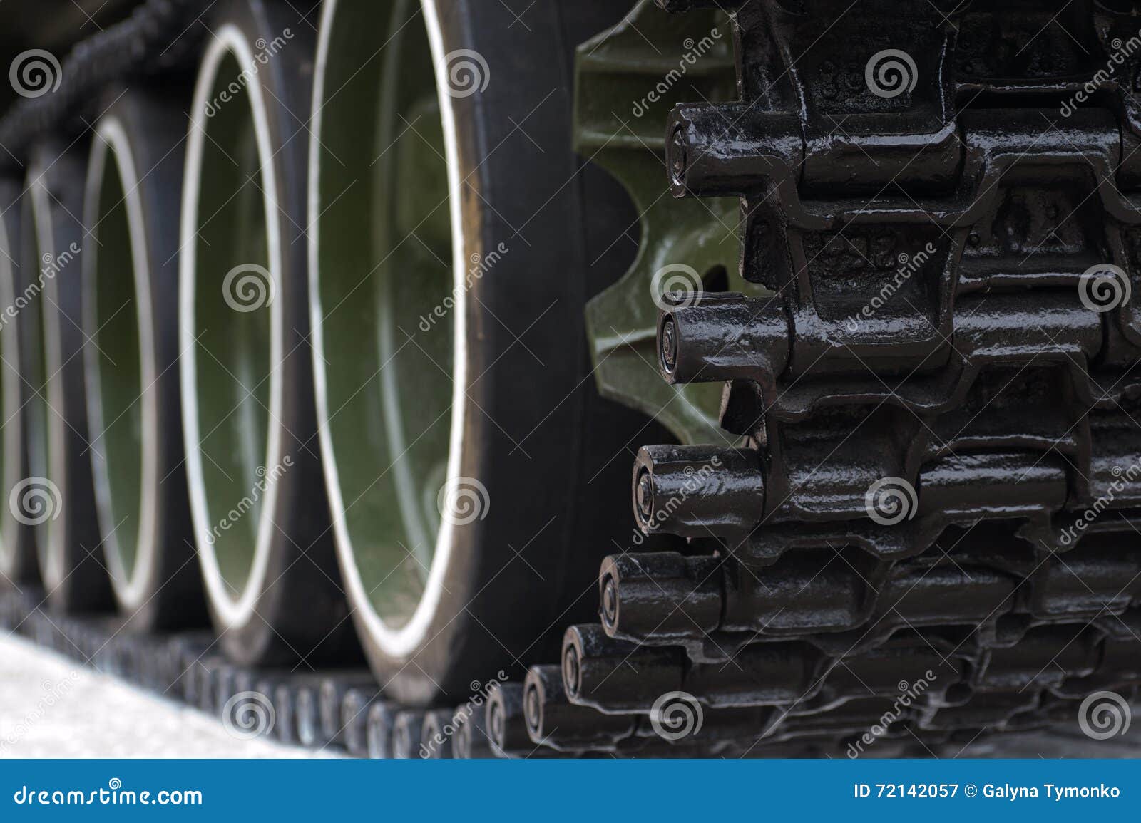 Detail Shot with Old Tank Tracks and Wheels Stock Image - Image of ...