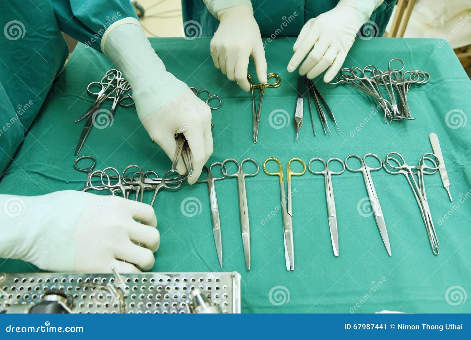 Detail Shot of Steralized Surgery Instruments Stock Image - Image of ...