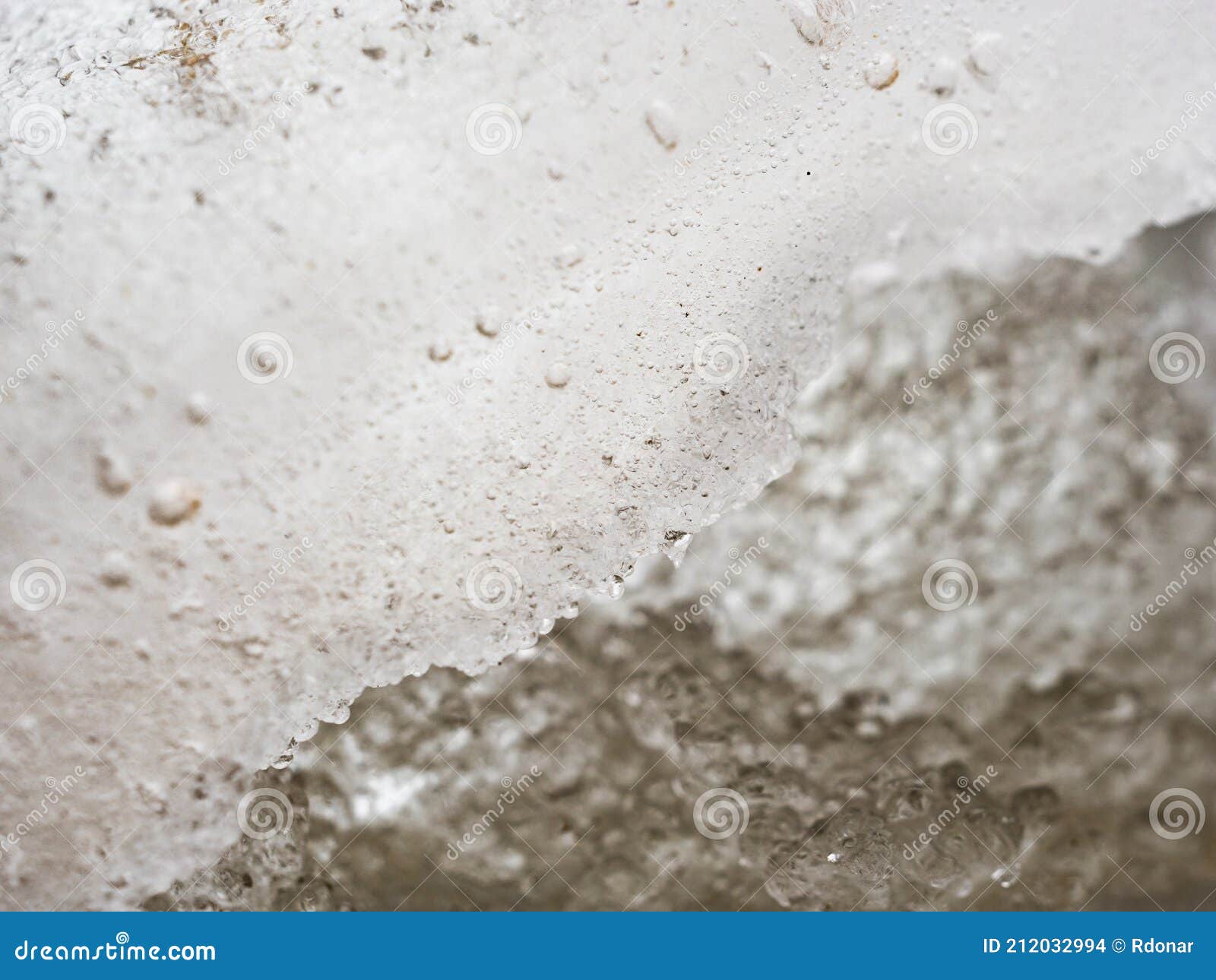 Detail of Smashed Ice from a Large Ice Floe on the Beach of the Island ...