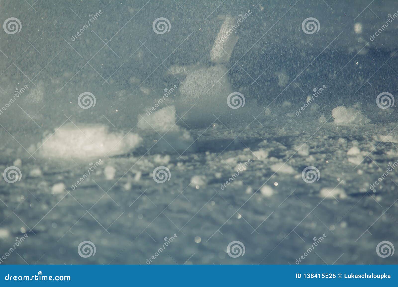 Detail of Snow Splash with Piece of Freeze Snow Stock Photo - Image of ...