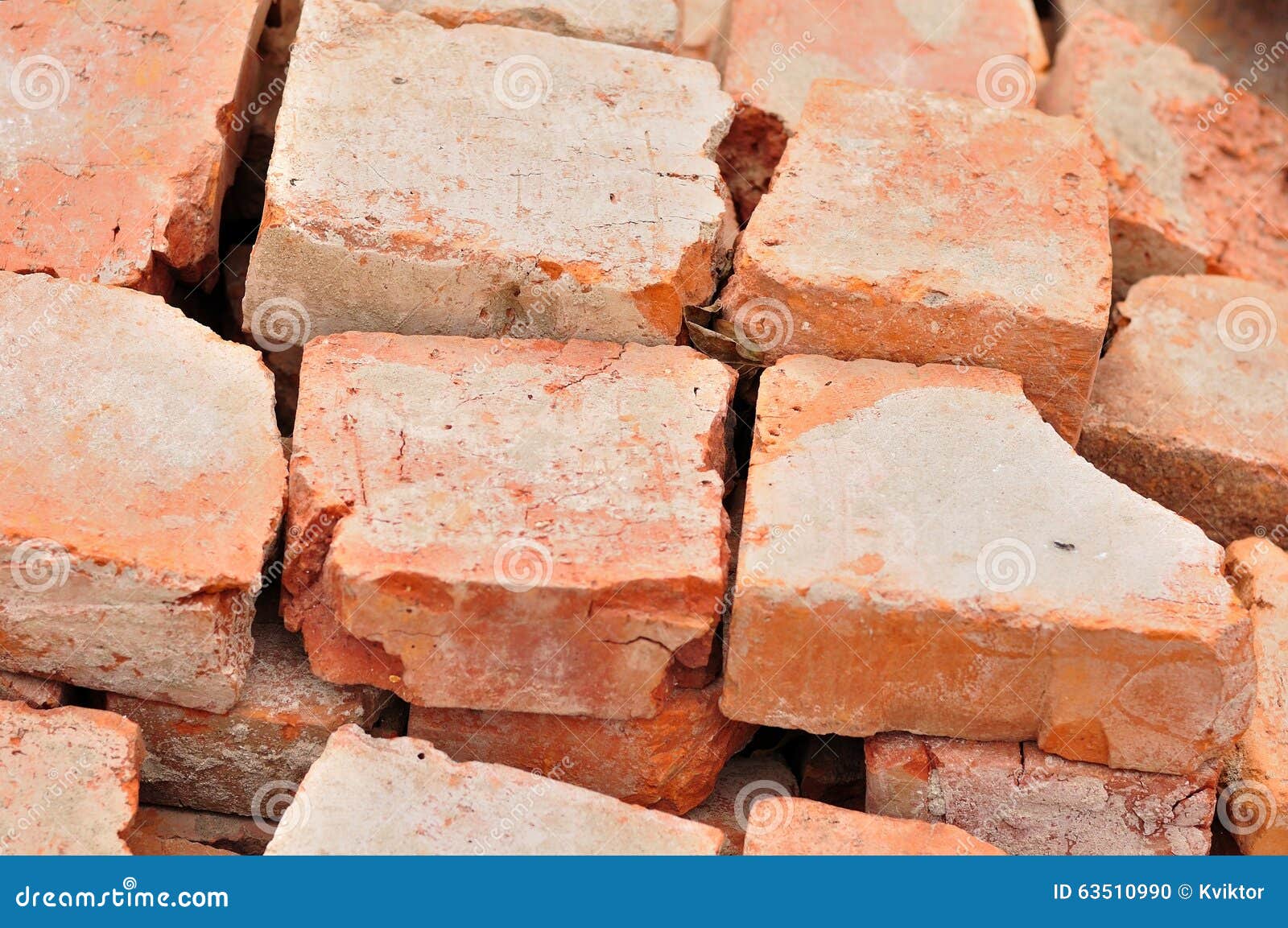 Detail of Some Old Used Bricks Stock Photo - Image of architecture ...