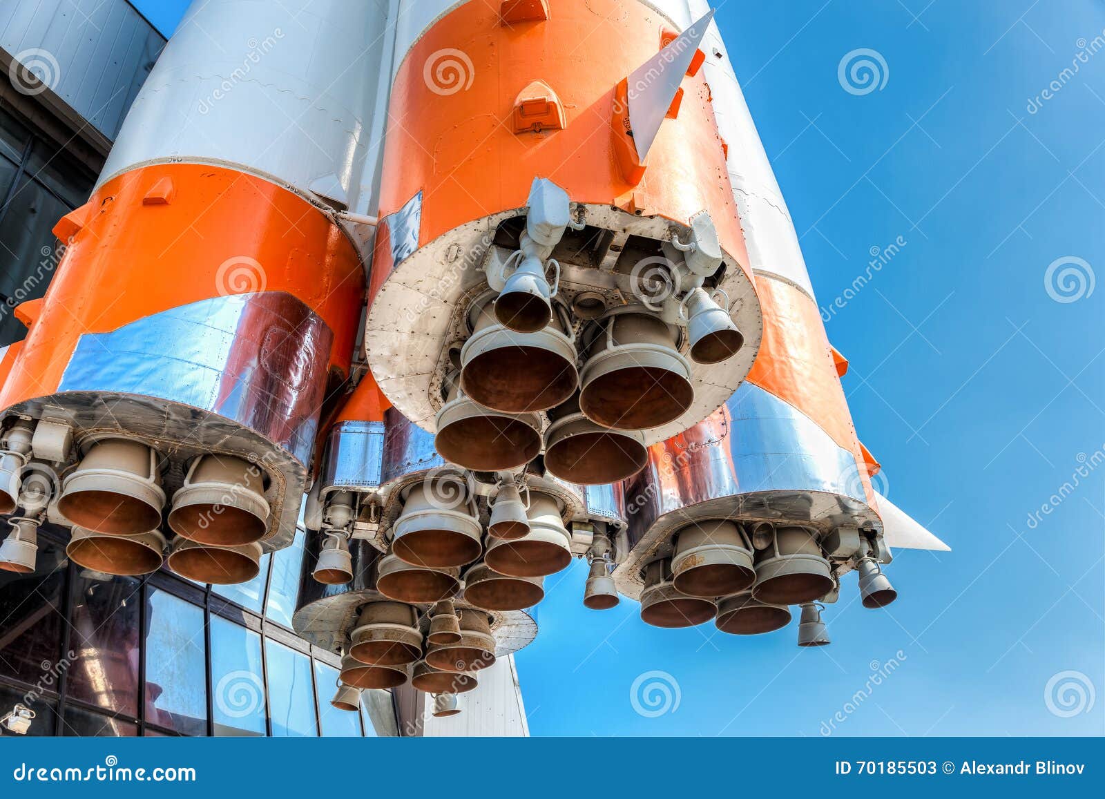 Detail of Space Rocket Engine Against the Sky Stock Image - Image of ...