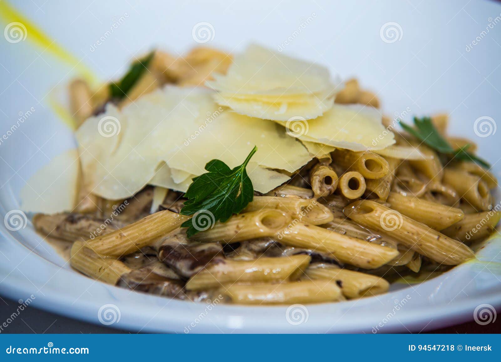 Detail on Special Designe for Food on Plate.Pasta Stock Photo - Image ...