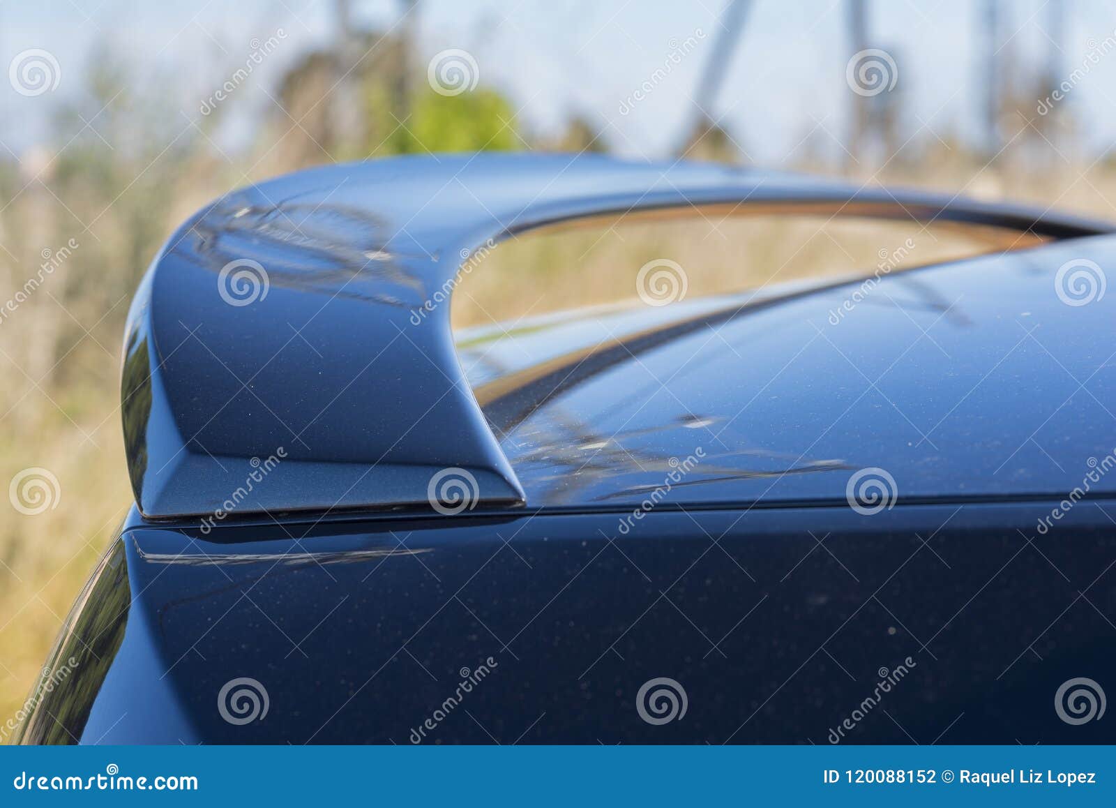 Spoiler of a car. stock photo. Image of line, driver - 120088152