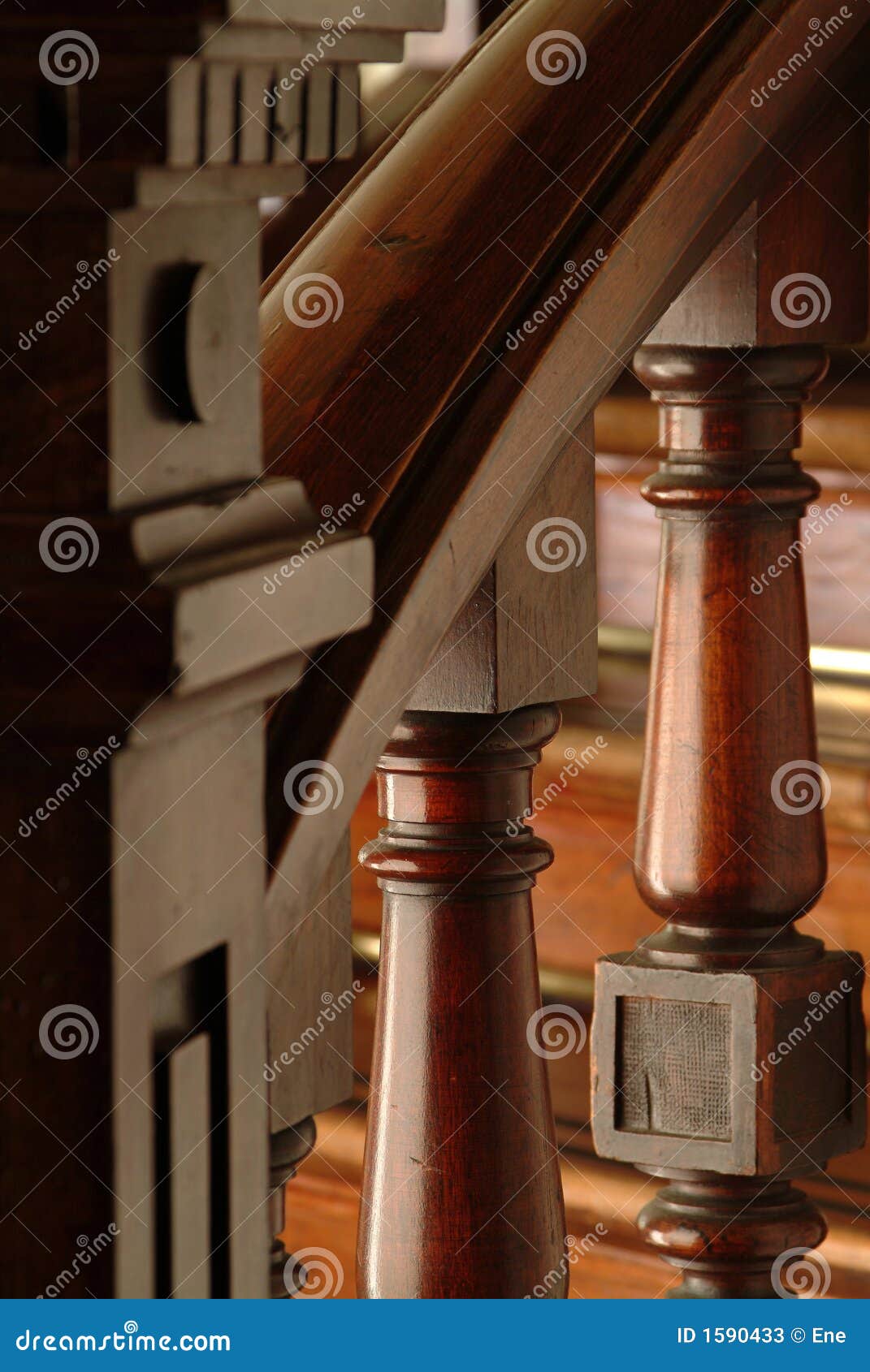 Detail of a stairs handle stock image. Image of place - 1590433