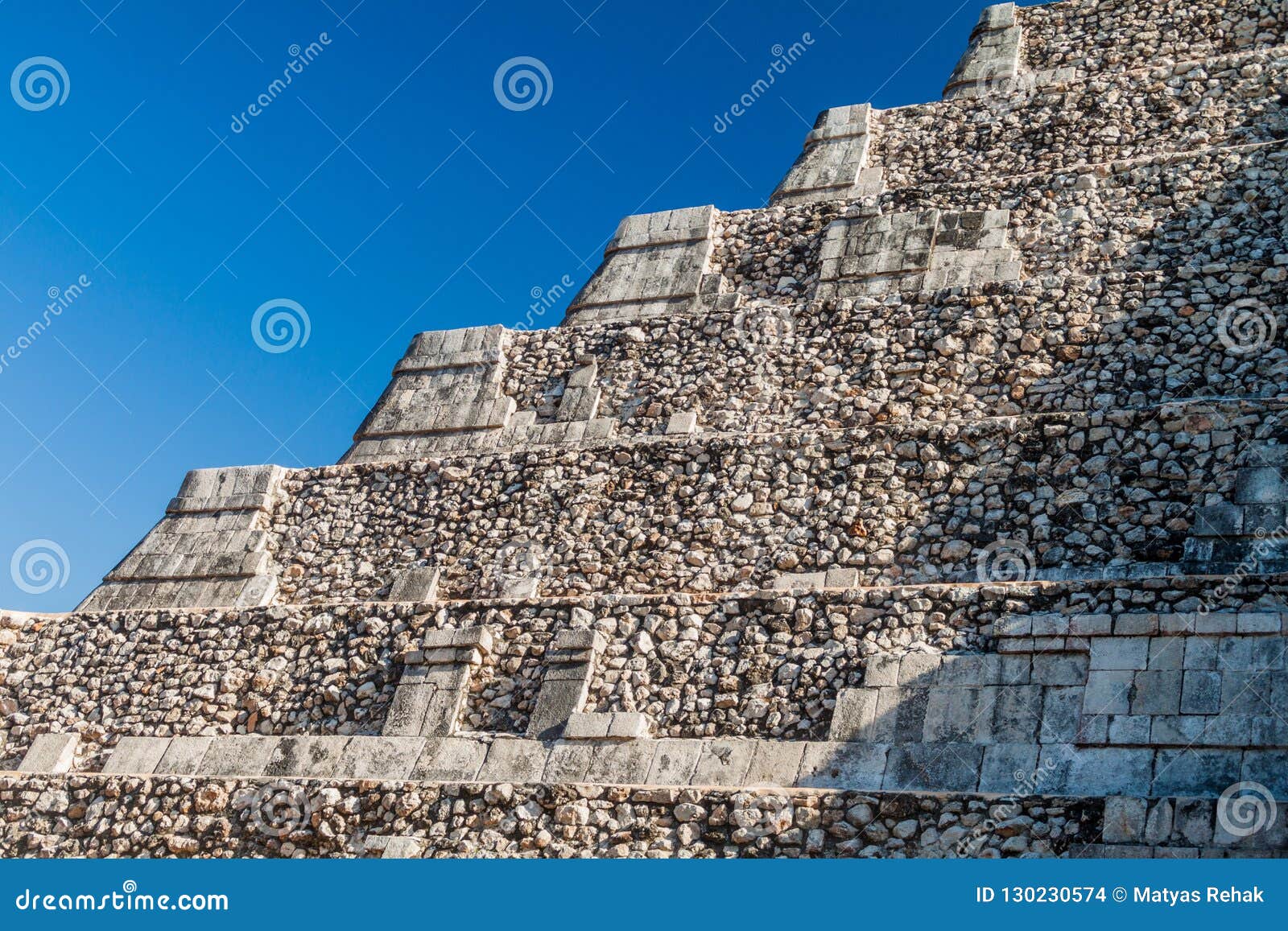 Steps Of The Pyramid Stairs. Hidden In Jungle Calakmul Archeolog Stock ...