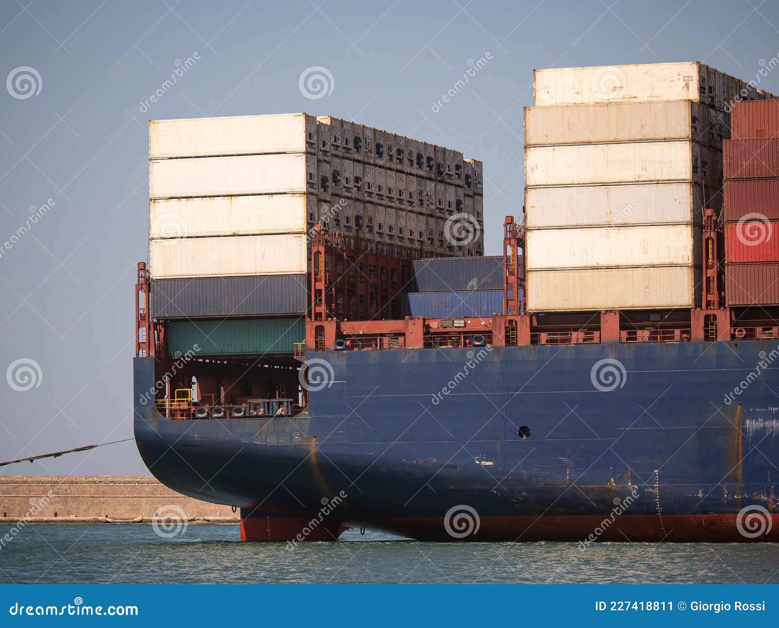 Stern Of A Container Ship Stock Photography | CartoonDealer.com #28206974