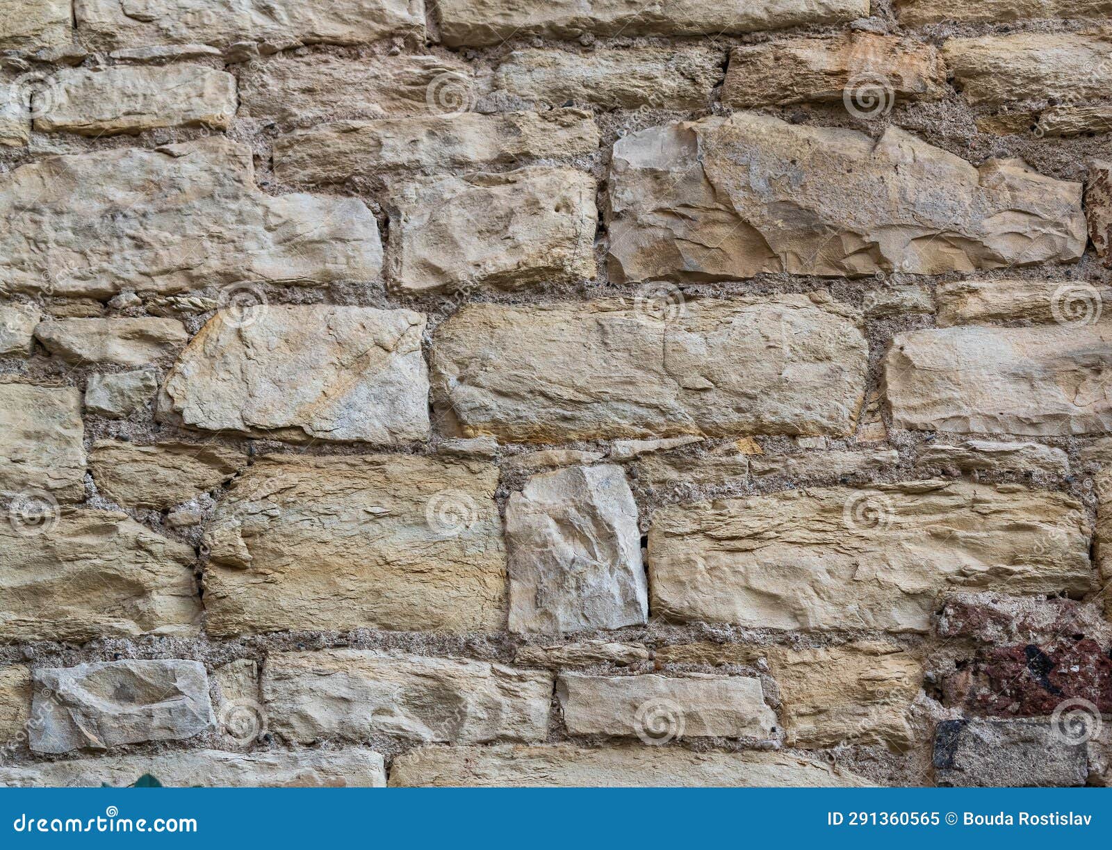 Detail of a Stone Wall with Signs of Weathering Stock Image - Image of ...