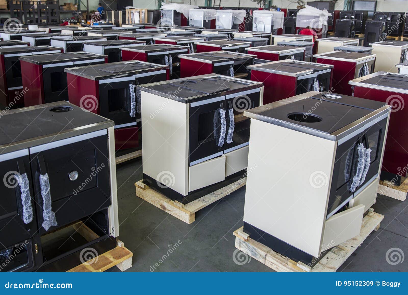 Detail of the Stoves in Factory Stock Image - Image of stove, industry ...