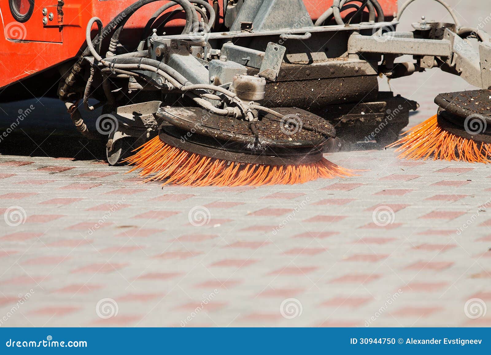 Detail of a Street Sweeper Machine/car Stock Photo - Image of city ...