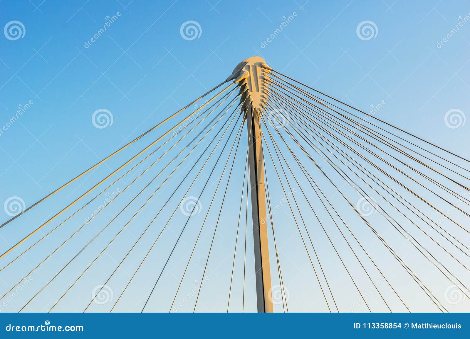 Detail of the Structure of a Cable-stayed Bridge Stock Photo - Image of ...