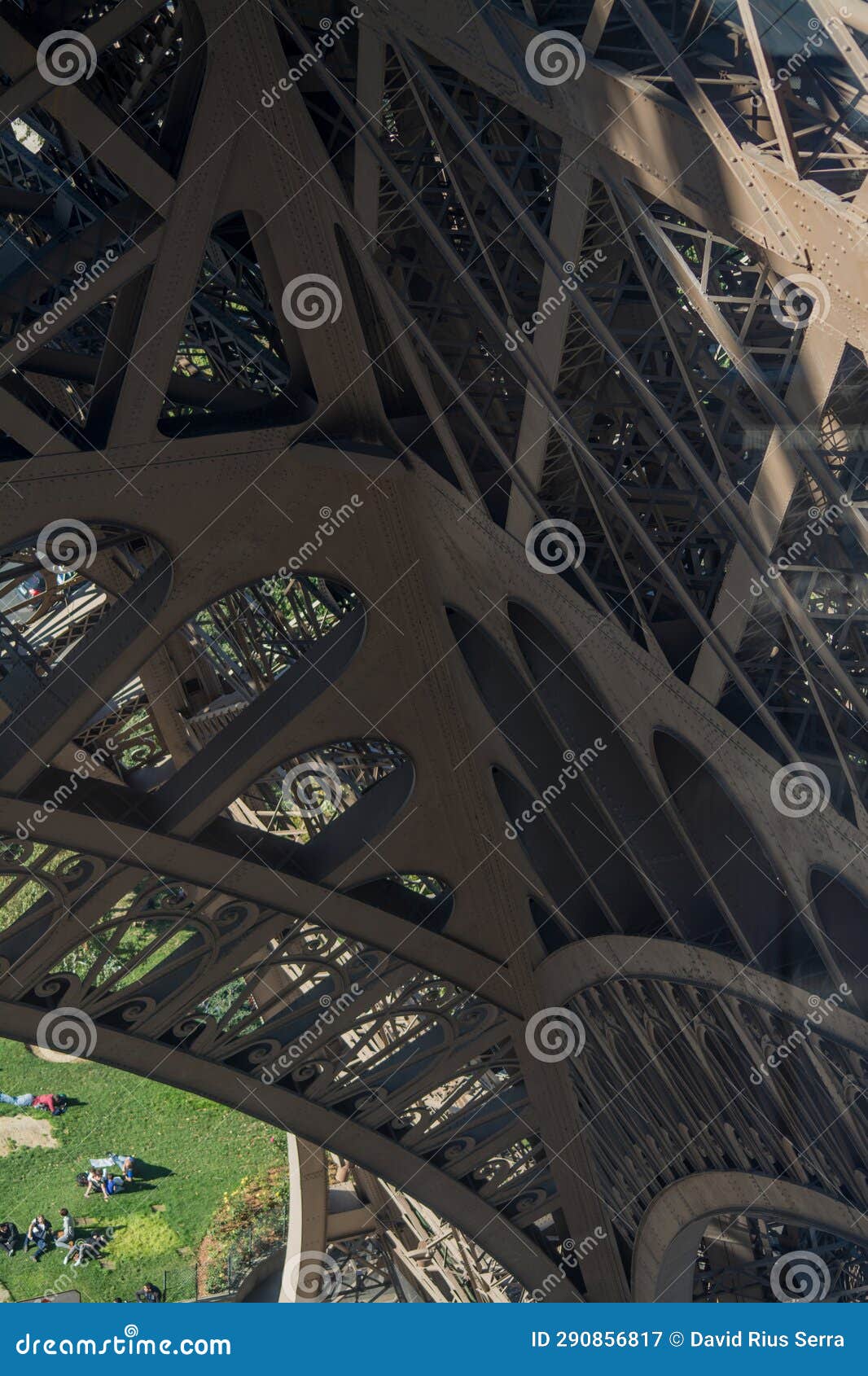 Detail of the Structure of the Eiffel Tower Stock Image - Image of city ...