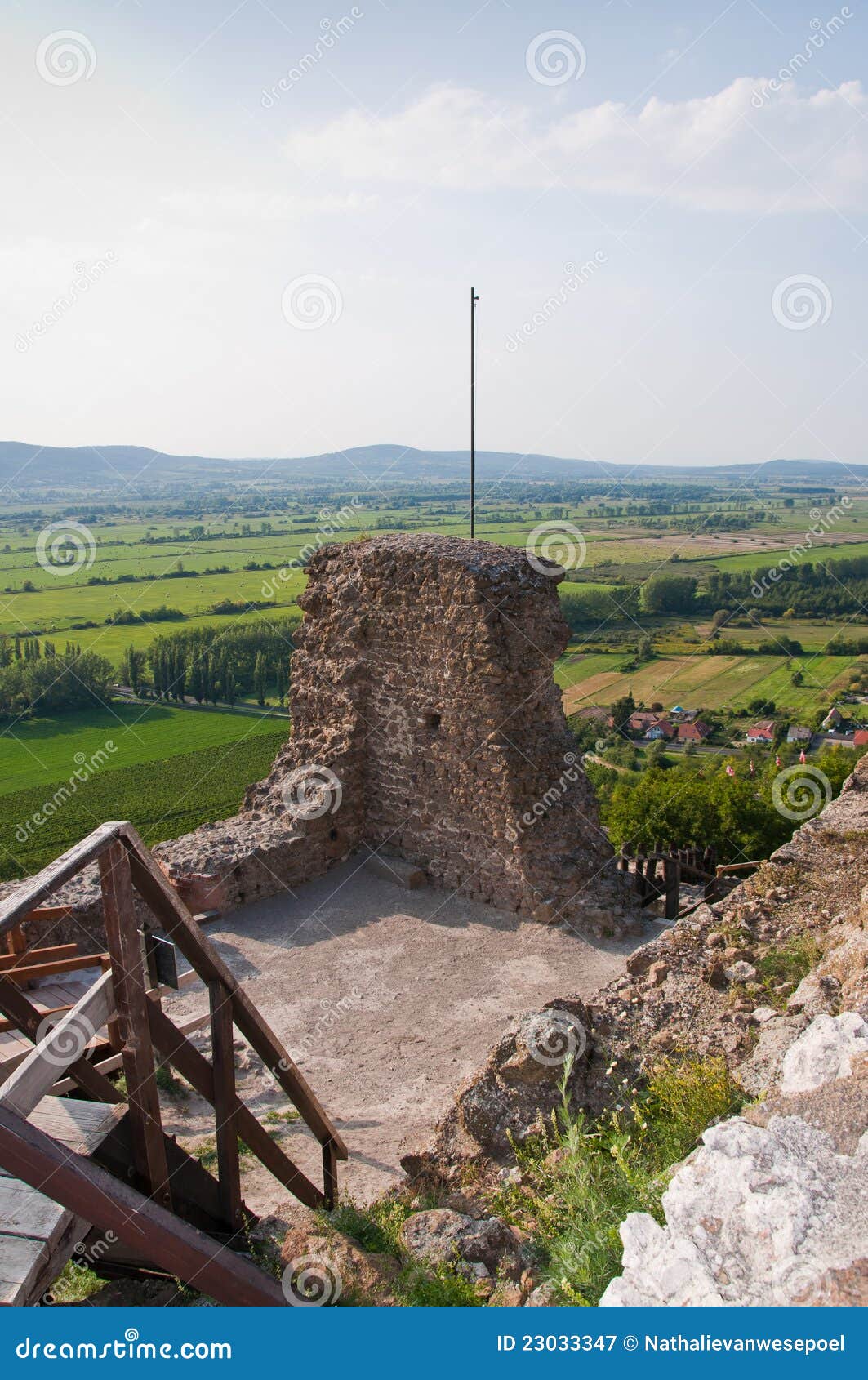 Detail of Szigliget Castle with Panorama Stock Image - Image of ...