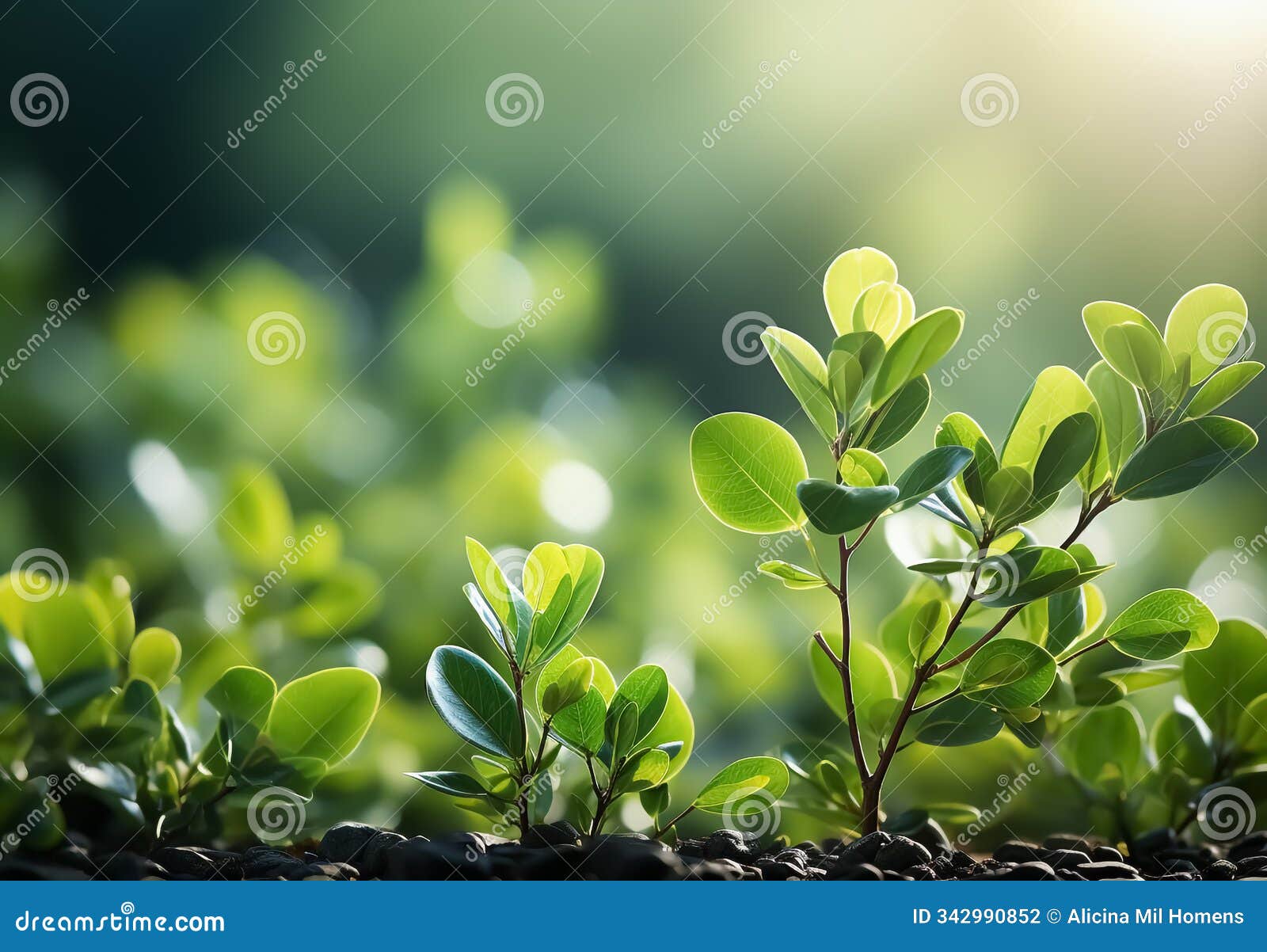 Detail of Tall Green Tree Canopy in Spring, Vibrant Color Stock ...