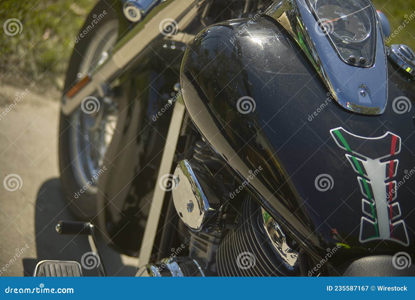Detail of the Tank of a Custom Bike Stock Image - Image of motorcycle ...