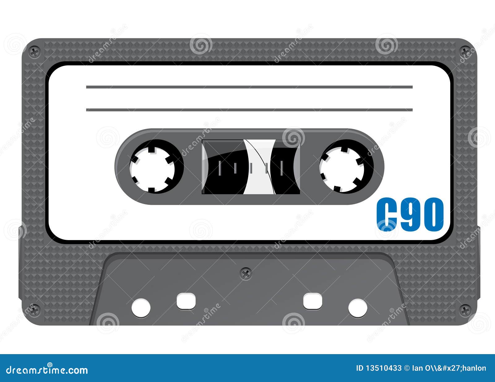 Detail tape cassette stock vector. Illustration of reel - 13510433