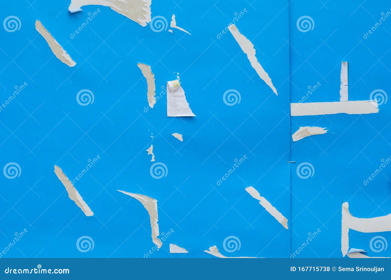 Detail of a Tear Blue Paper. Stock Photo - Image of rustic, antique ...