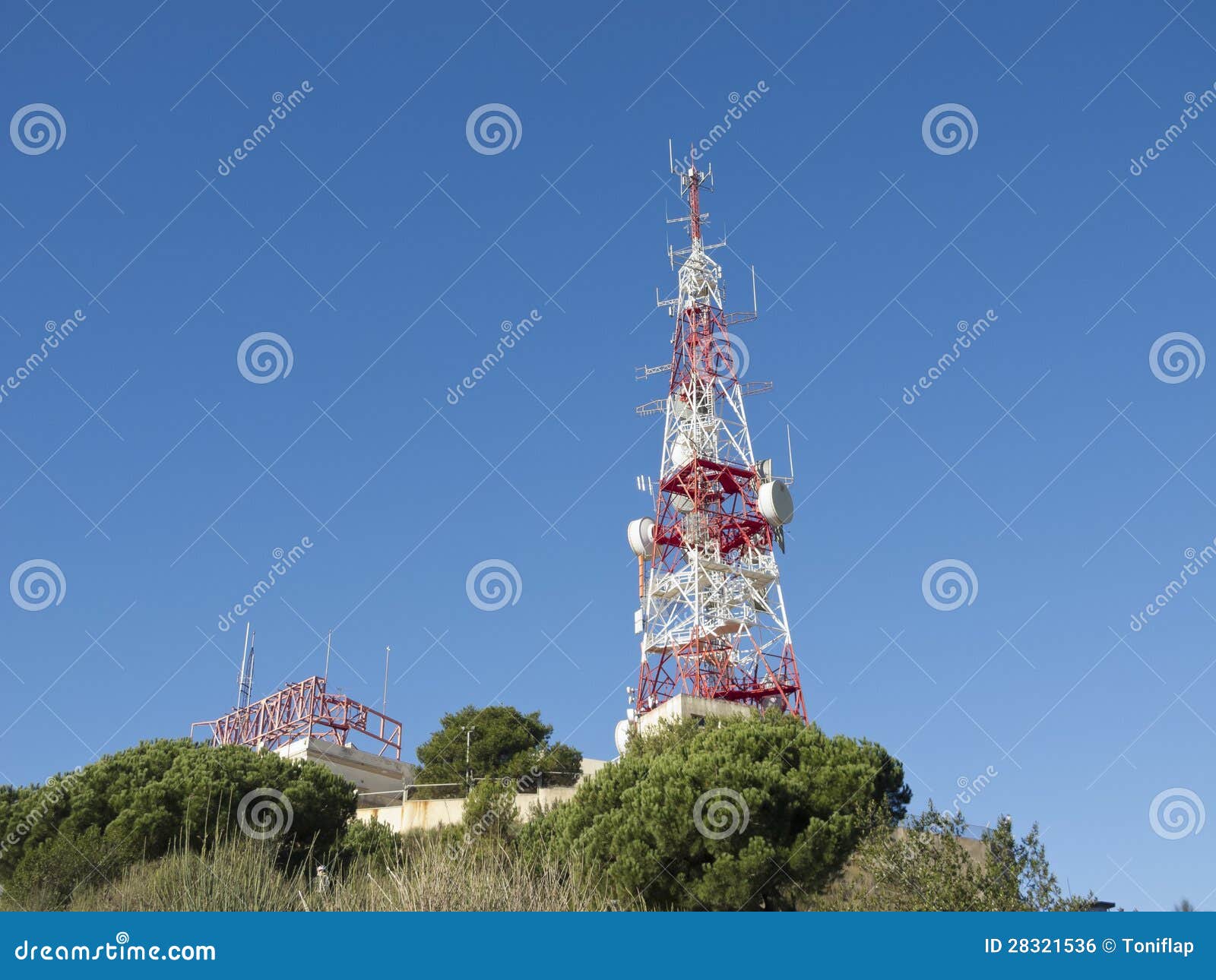Detail of Telecommunication Antenna Stock Photo - Image of high ...